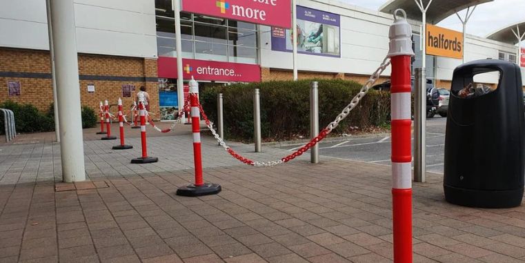 Chain Post Barrier Set Chain Posts