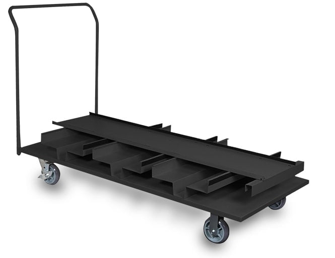 18 Post Vertical Belt Barrier Storage Cart | Pittman