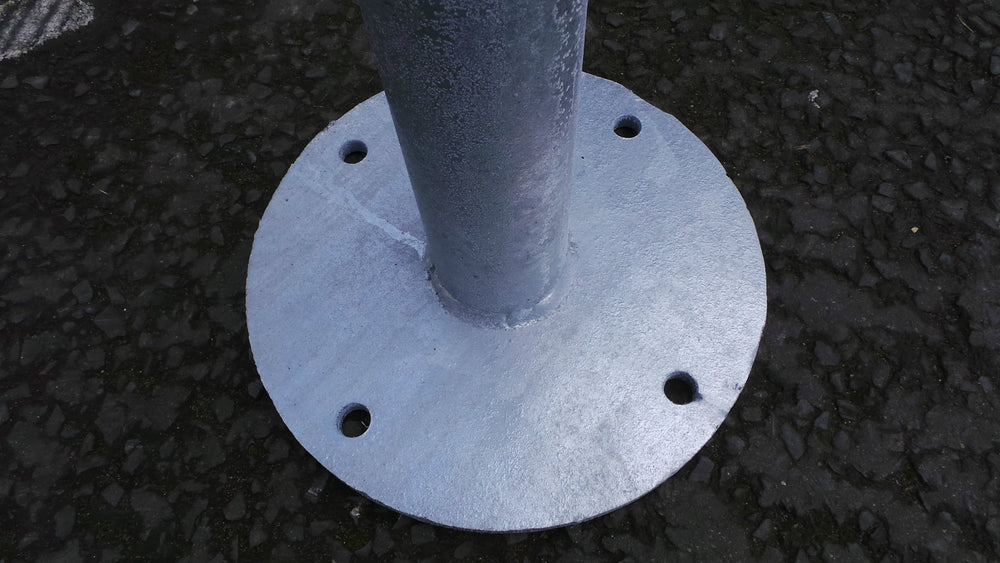 Galvanised Sign Pole 76mm with Base Plate | Pittman