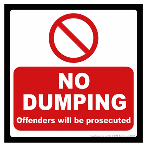 No Dumping Safety Sign | Pittman