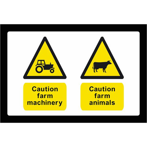 Caution Farm Machinery Animals Farm Safety Sign | Safety Signs | Pittman