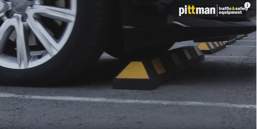 Park it 1800mm Rubber Wheel Stop Yellow | Pittman