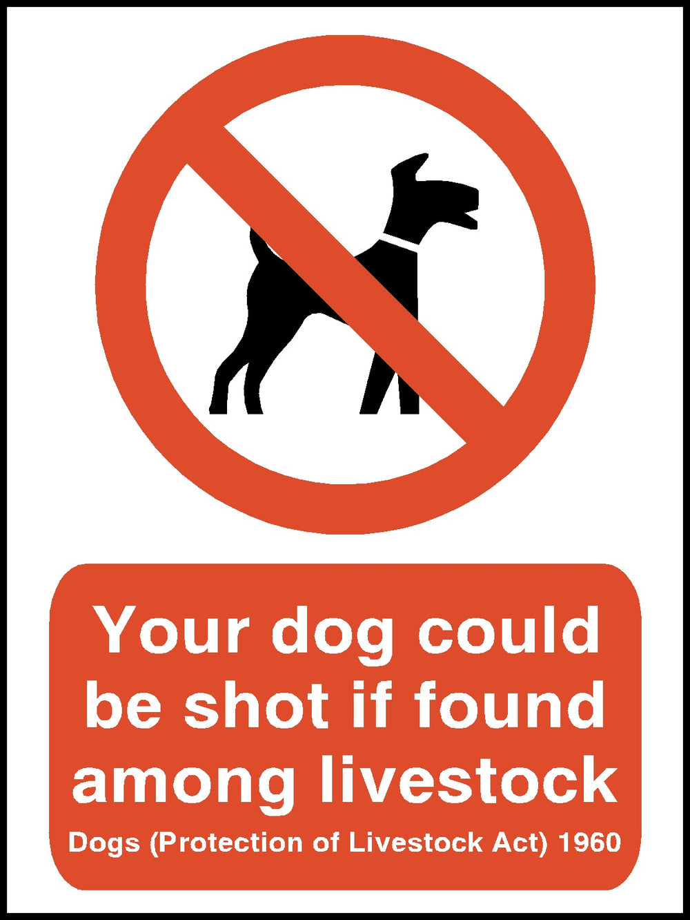 Protection of Livestock Act Safety Sign | Pittman