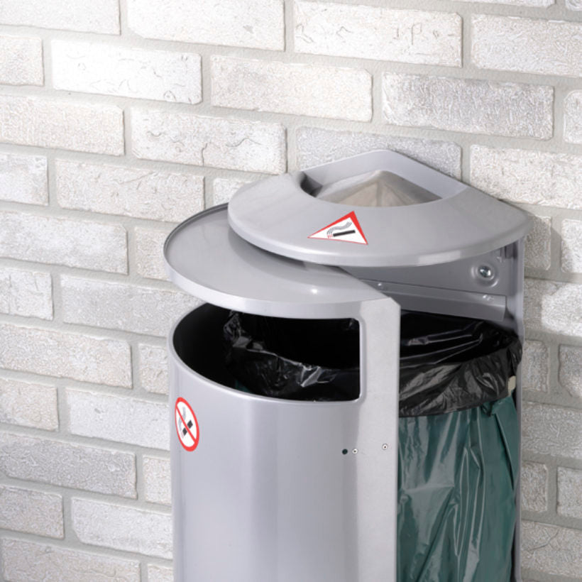 Wall Mounted Ashtray and Bin | Pittman