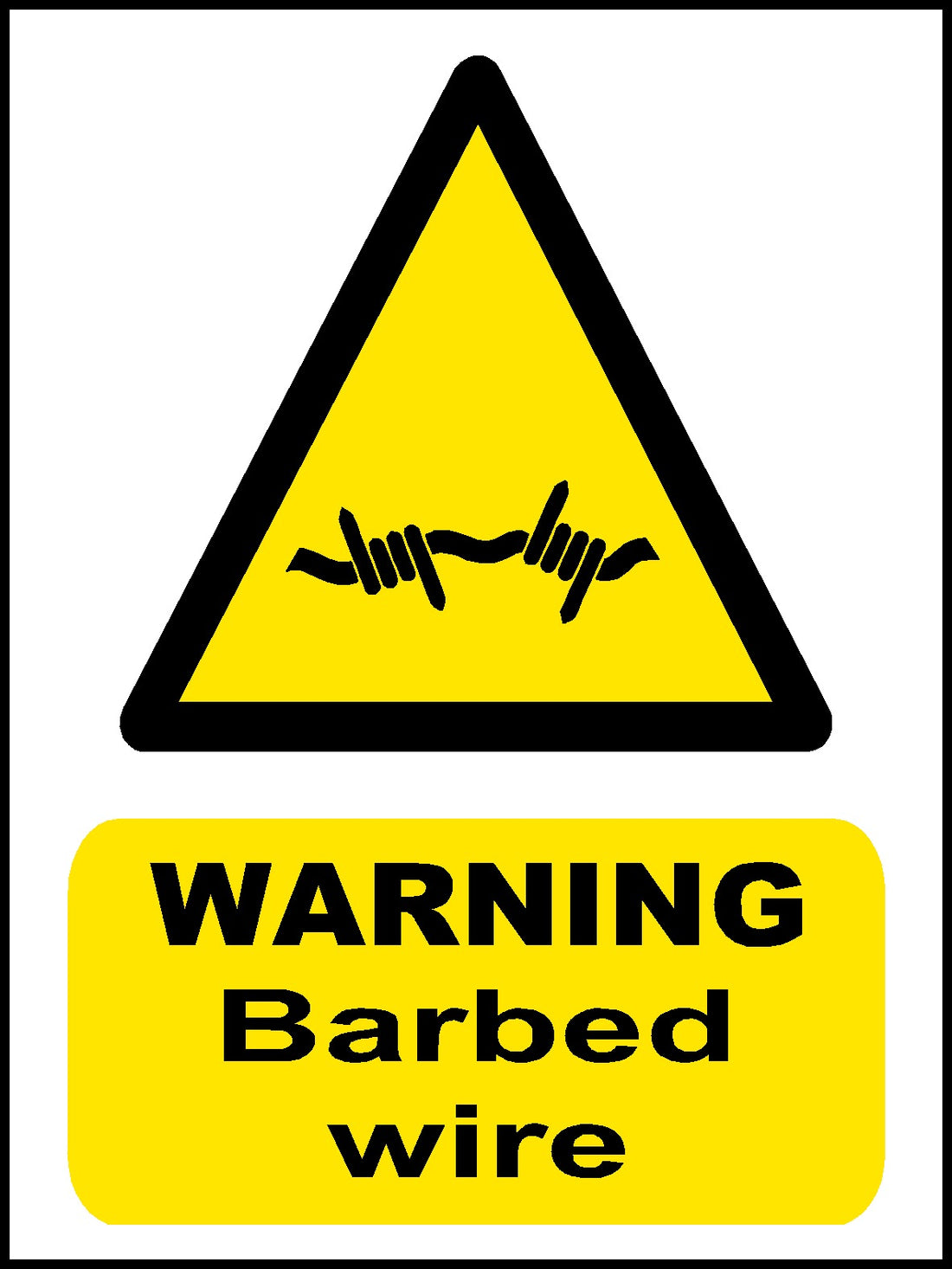 Warning Barbed Wire Sign | Pittman